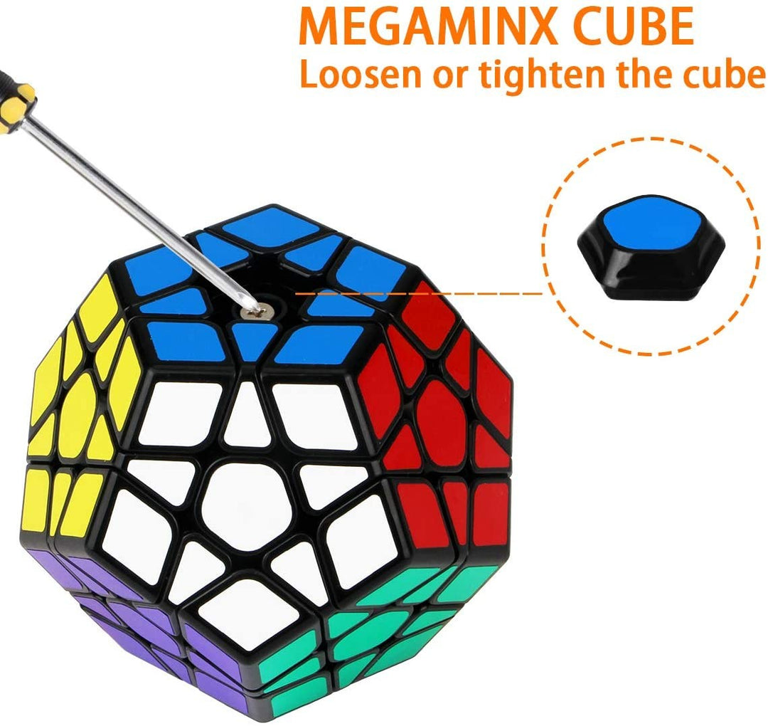 Qiyi Non Cube Shape Gift Pack Black: Pyraminx, Skewb, Megaminx, Ivy Cu ...