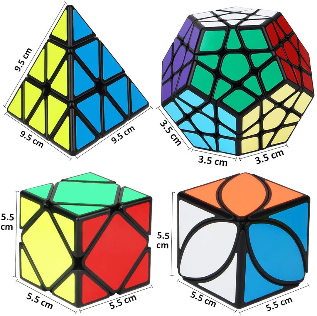 Qiyi Non Cube Shape Gift Pack Black: Pyraminx, Skewb, Megaminx, Ivy Cu ...